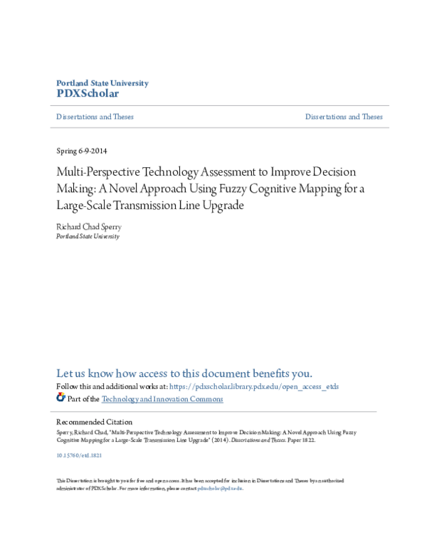 Pdf Multi Perspective Technology Assessment To Improve Decision Making A Novel Approach Using 