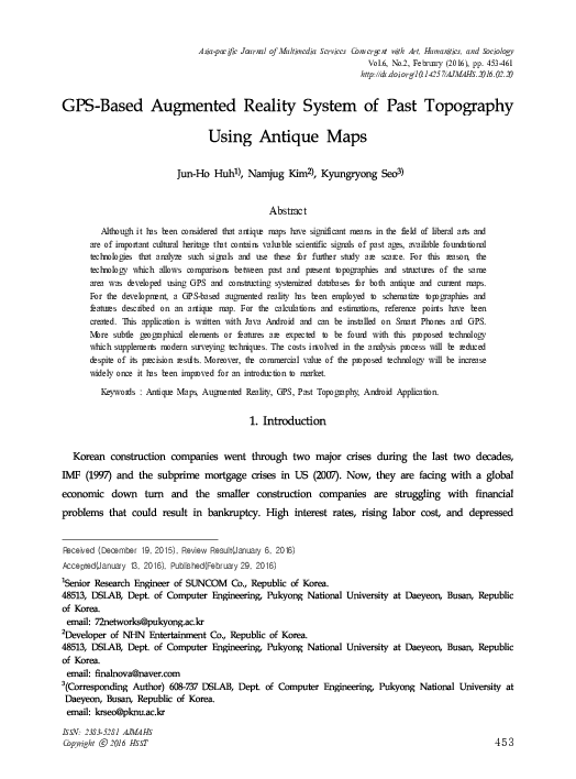 (PDF) GPS-Based Augmented Reality System of Past Topography Using Antique Maps