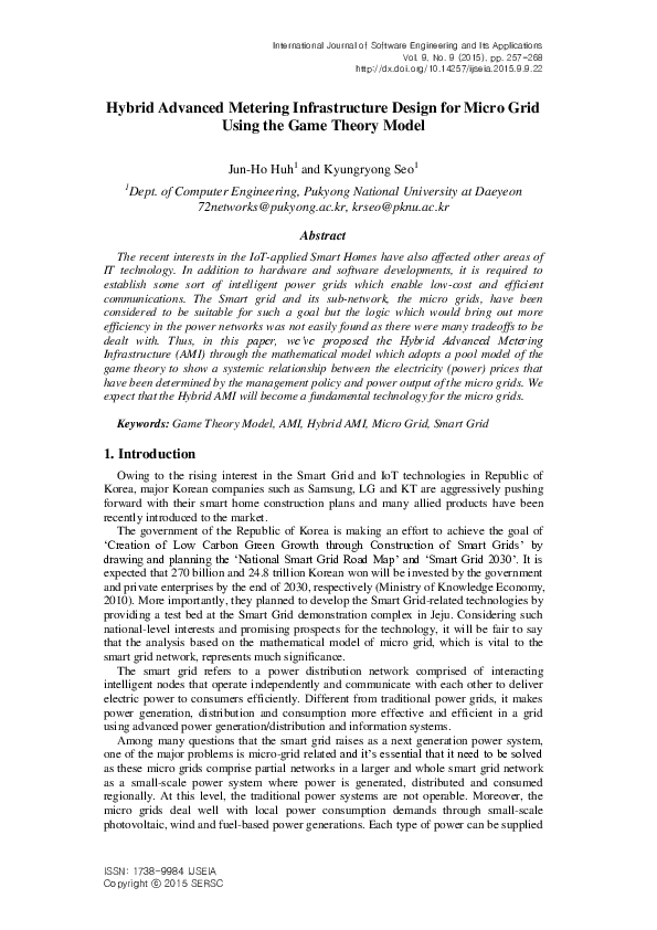 (PDF) Hybrid Advanced Metering Infrastructure Design for Micro Grid ...
