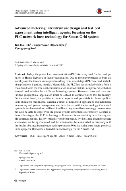 (PDF) Advanced metering infrastructure design and test bed experiment ...