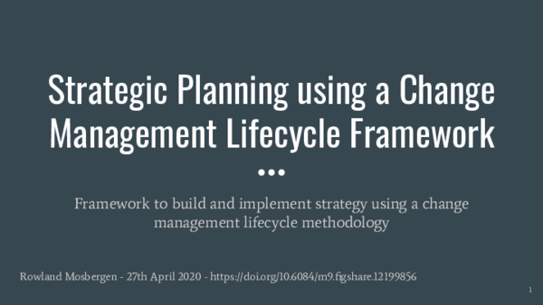 (PDF) Strategic Planning using a Change Management Lifecycle Framework