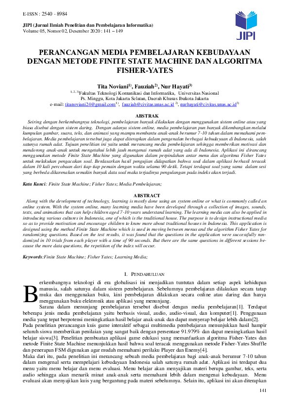(PDF) Perancangan Media Pembelajaran Kebudayaan Dengan Metode Finite ...
