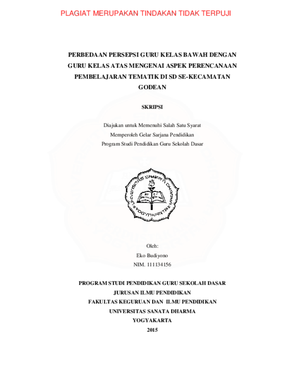 (PDF) Perbedaan persepsi guru kelas bawah dengan guru kelas atas ...