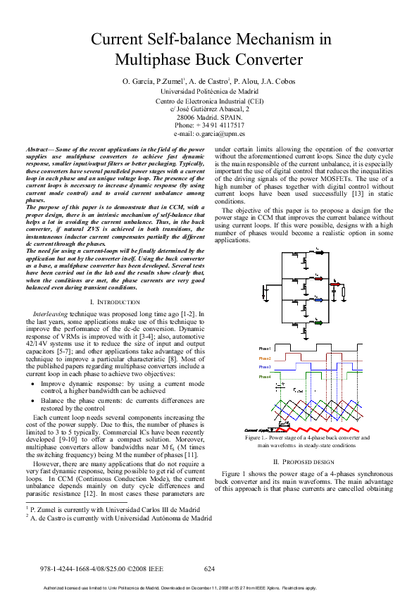 (PDF) Current Self-Balance Mechanism in Multiphase Buck Converter