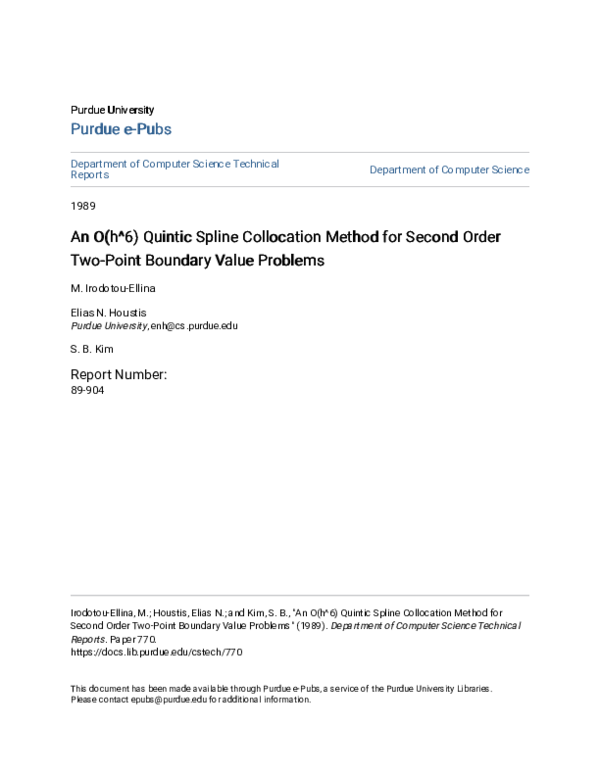 Pdf Quintic Spline Collocation Method For Second Order Two Point Boundary Value Problems 6490