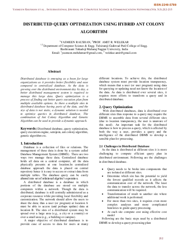 (PDF) Optimization Using Hybrid Ant Colony Algorithm (PDF) Optimization Using Hybrid Ant Colony Algorithm