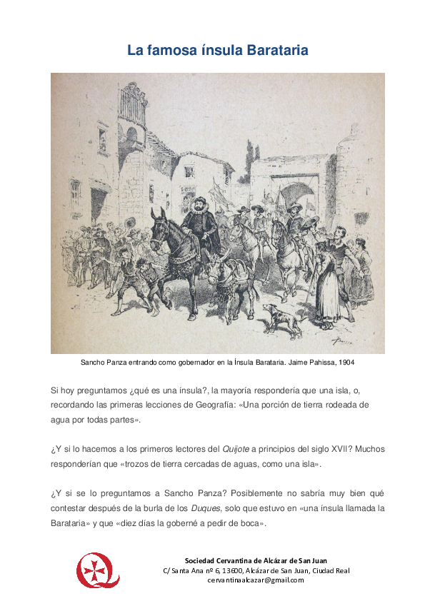 (PDF) La famosa ínsula Barataria