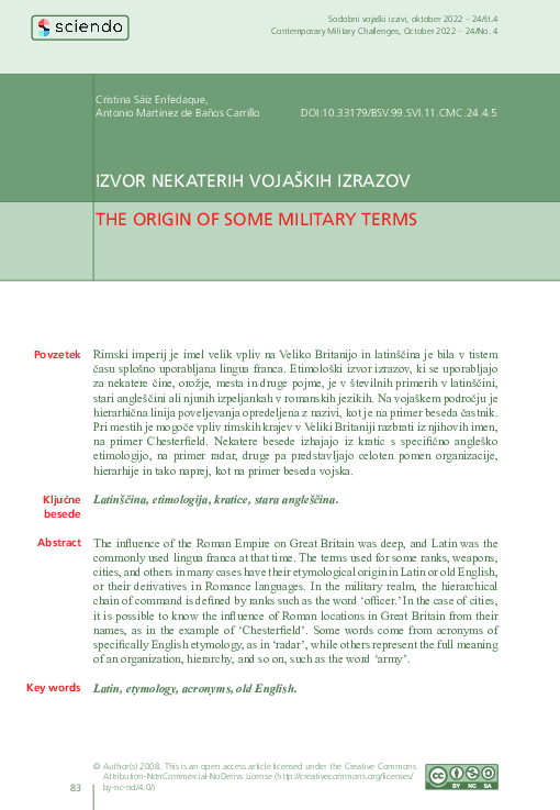 (PDF) The Origin of Some Military Terms