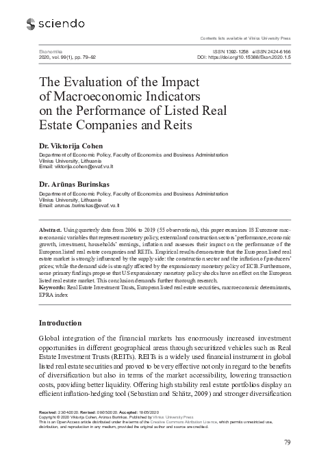 (PDF) The Evaluation of the Impact of Macroeconomic Indicators on the ...
