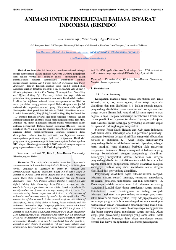 (PDF) Animasi Untuk Penerjemah Bahasa Isyarat Indonesia (Bisindo)
