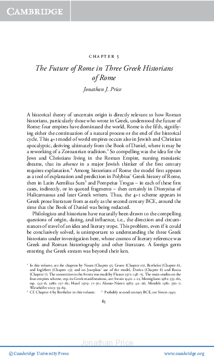 (PDF) The Future of Rome in Three Greek Historians of Rome