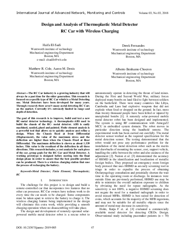 (PDF) Design and Analysis of Thermoplastic Metal Detector RC Car with ...