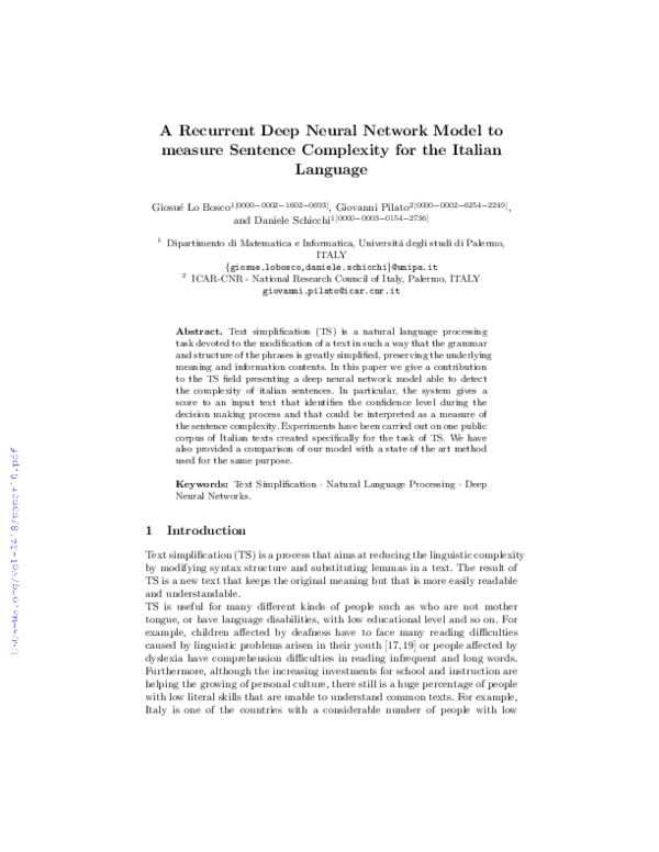 (PDF) A Recurrent Deep Neural Network Model to measure Sentence ...