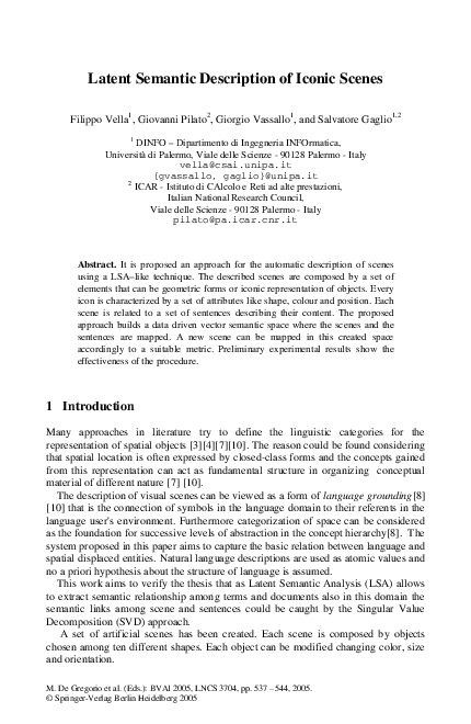 (PDF) Latent Semantic Description of Iconic Scenes | Giovanni Pilato - Academia.edu