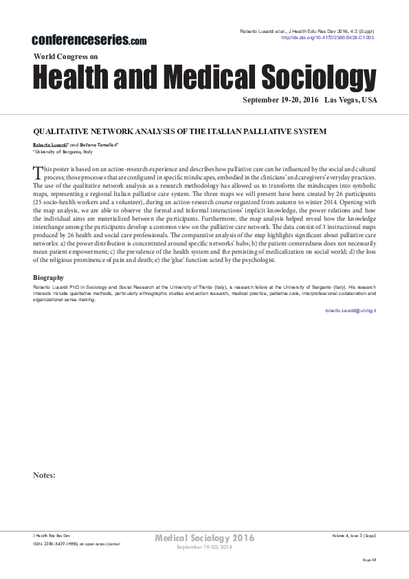 (PDF) Qualitative network analysis of the Italian palliative system