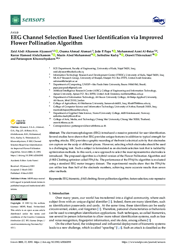 (PDF) Optimized EEG Channel Selection for Identification