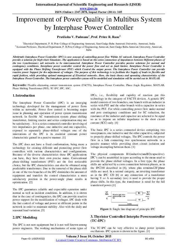 (PDF) Improvement of Power Quality in Multibus System by Interphase ...