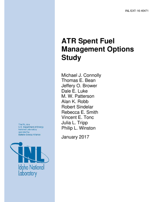 (PDF) ATR Spent Fuel Options Study