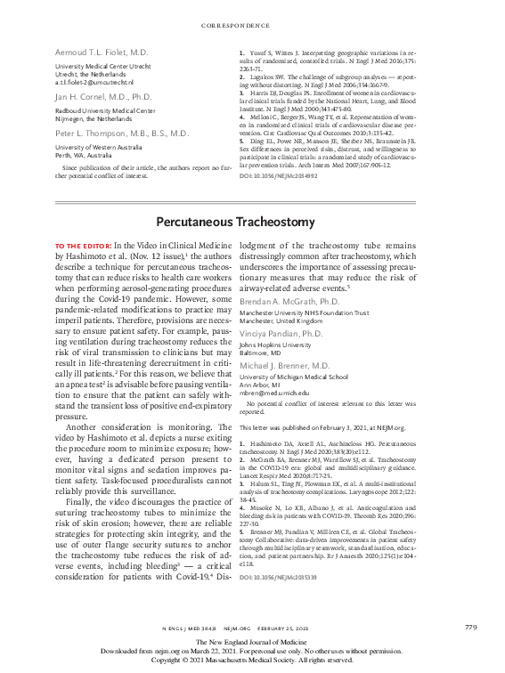 (PDF) Percutaneous Tracheostomy