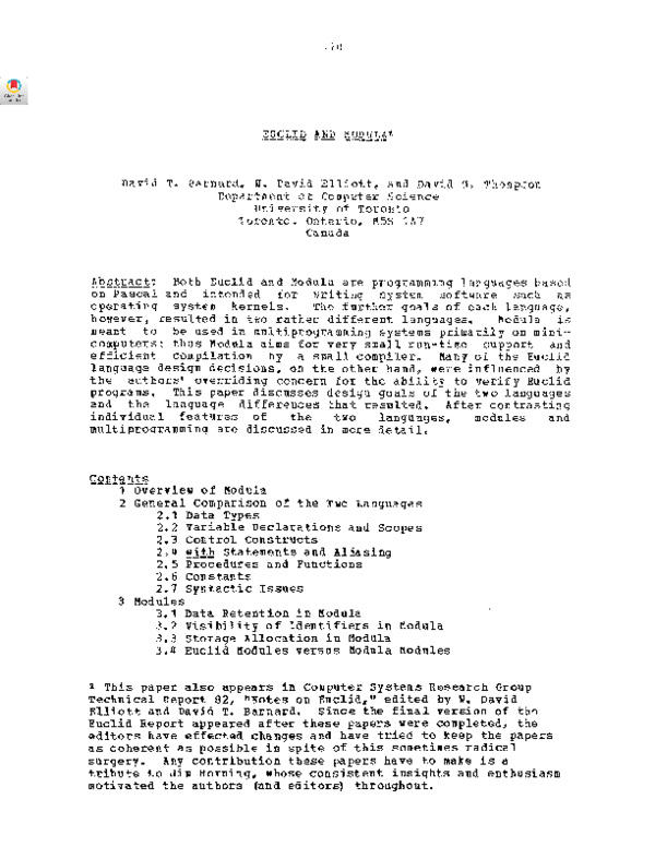 (PDF) Euclid and Modula