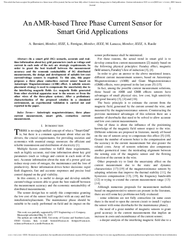 (PDF) An AMR-Based Three-Phase Current Sensor for Smart Grid Applications