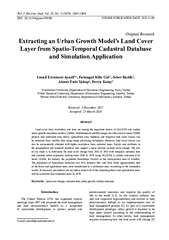 (PDF) Extracting an Urban Growth Model's Land Cover Layer from Spatio-Temporal Cadastral ...