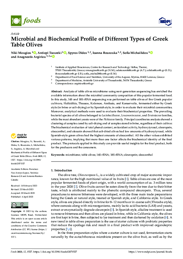 (PDF) Microbial and Biochemical Profile of Different Types of Greek ...