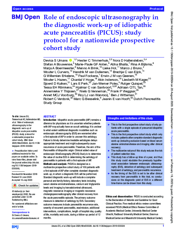 (PDF) The role of endoscopic ultrasonography in diagnostic and ...