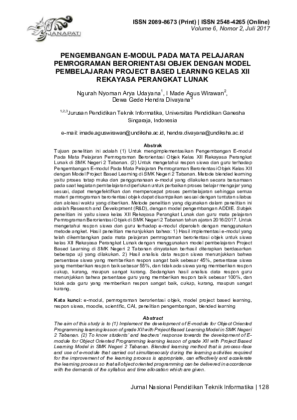 (PDF) Pengembangan E-Modul Pada Mata Pelajaran Pemrograman Web Dinamis ...