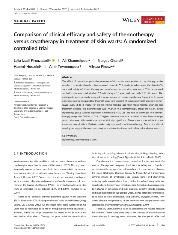 (PDF) Comparison of clinical efficacy and safety of thermotherapy ...