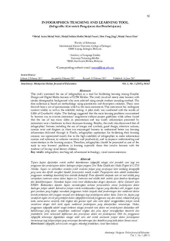 (PDF) Infographics: Teaching and Learning Tool