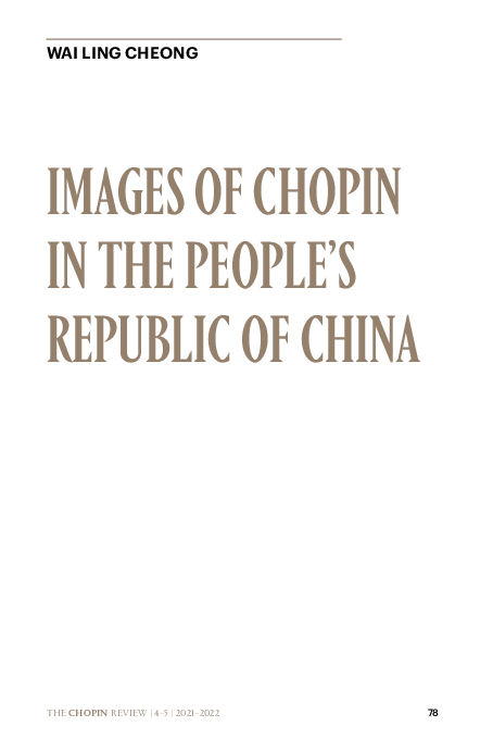 (PDF) Images of Chopin in the People’s Republic of China