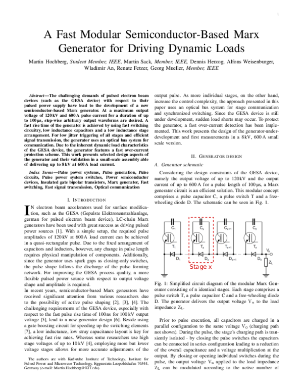 (PDF) A Fast Modular Semiconductor-Based Marx Generator for Driving ...
