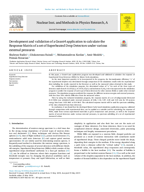 (PDF) Development and validation of a Geant4 application to calculate the Response Matrix of a ...