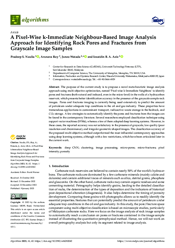 (PDF) A Pixel-Wise k-Immediate Neighbour-Based Image Analysis Approach for Identifying Rock ...
