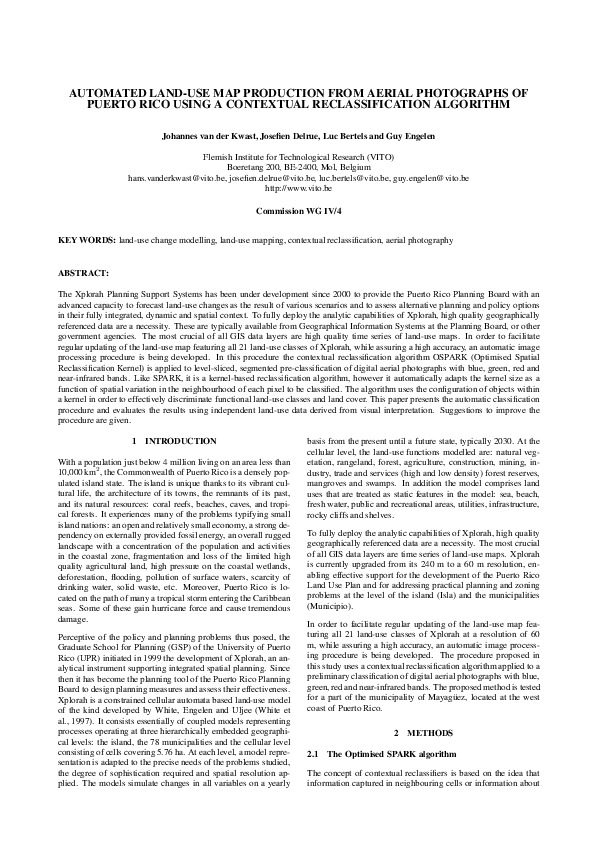 (PDF) Automated Land-Use Map Production from Aerial Photographs of Puerto Rico Using a ...
