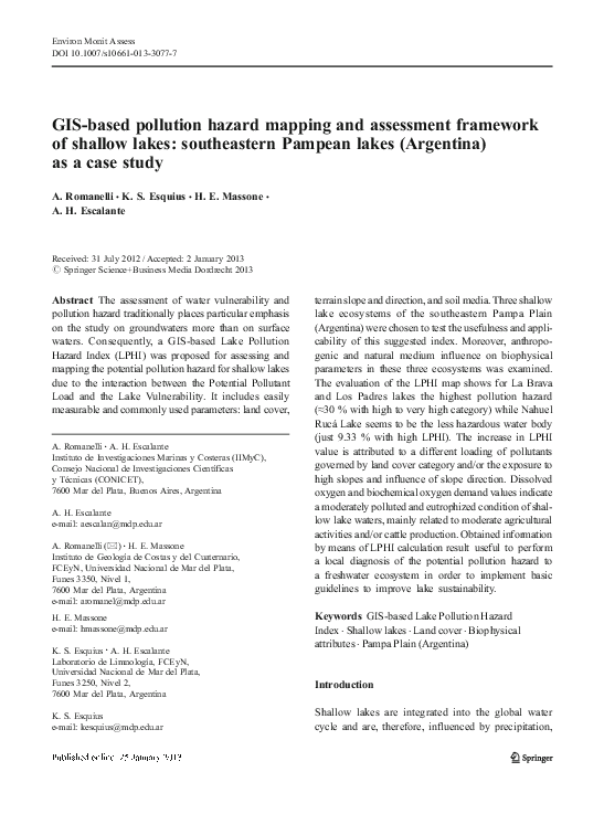 (PDF) GIS-based pollution hazard mapping and assessment framework of ...
