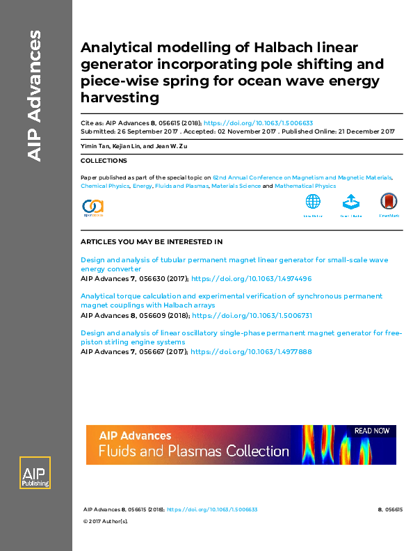 (PDF) Analytical modelling of Halbach linear generator incorporating ...