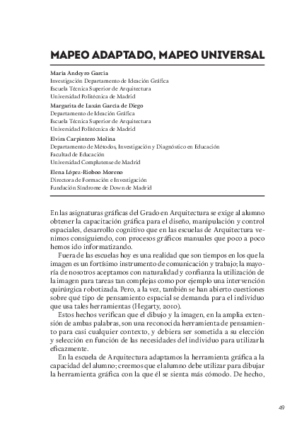 (PDF) Mapeo adaptado, mapeo universal