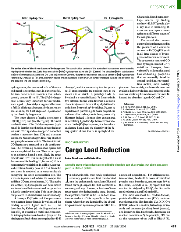 (PDF) BIOCHEMISTRY: Cargo Load Reduction | Ineke Braakman - Academia.edu