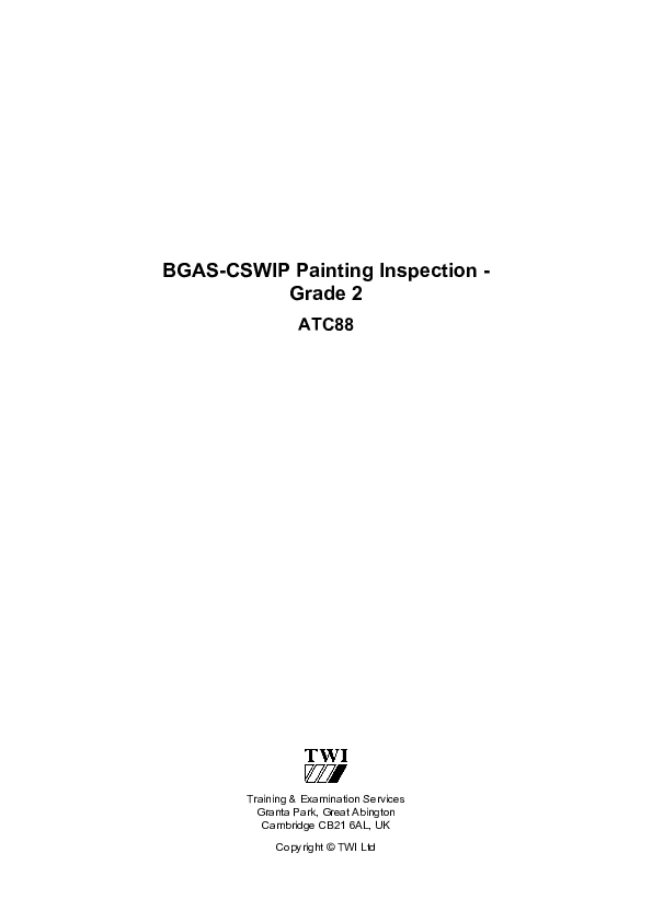(PDF) BGAS-CSWIP Painting Inspection -Grade 2 ATC88