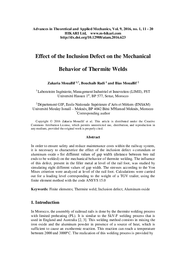 (PDF) Effect of the inclusion defect on the mechanical behavior of ...