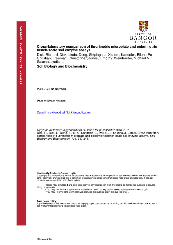 (PDF) Cross-laboratory comparison of fluorimetric microplate and ...