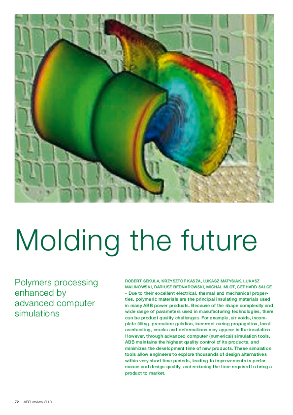 (PDF) Molding the future Polymers processing enhanced by advanced computer simulations