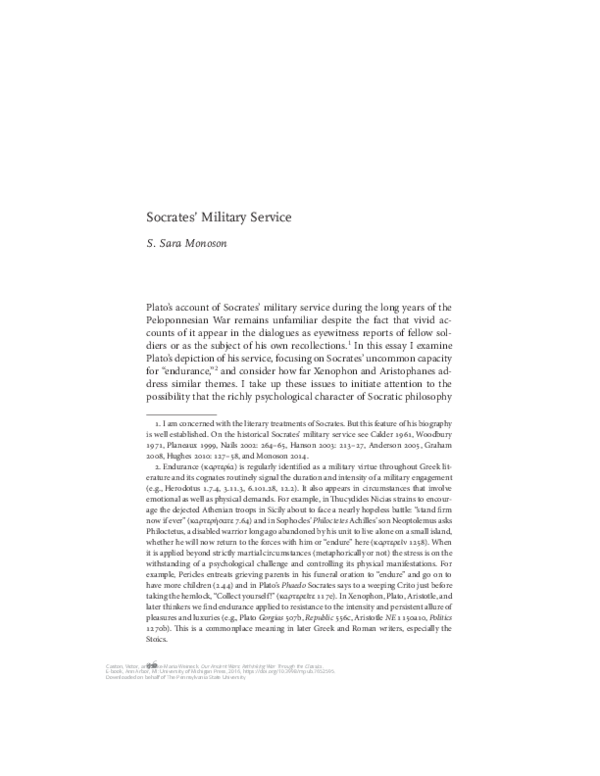 (PDF) Socrates Military Service