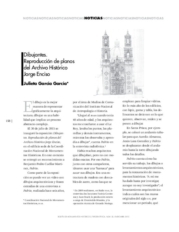 (PDF) Dibujantes. Reproducción de planos del archivo histórico Jorge Enciso