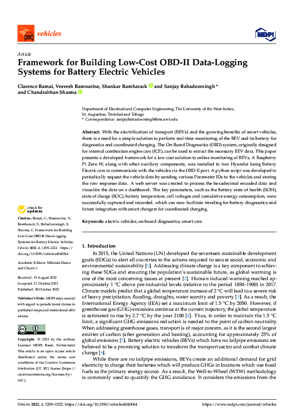 (PDF) Framework for Building Low-Cost OBD-II Data-Logging Systems for ...