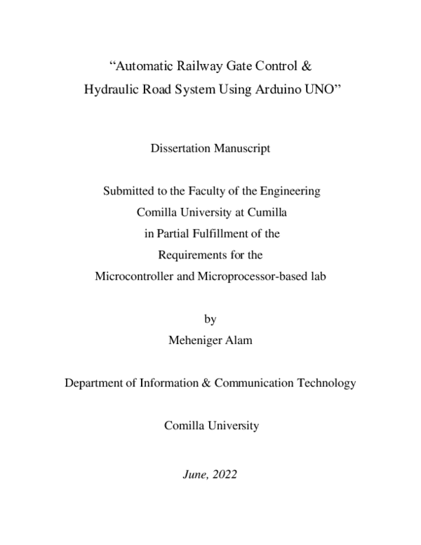 (PDF) Automatic Railway Gate Control & Hydraulic Road System Using ...