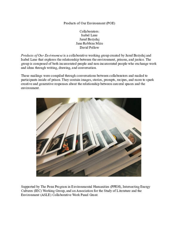(PDF) Products of Our Environment - Prison Abolition, Arts, and Environment
