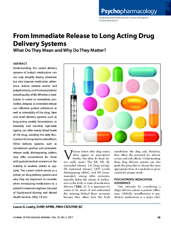 (PDF) From Immediate Release to Long Acting Drug Delivery Systems: What ...